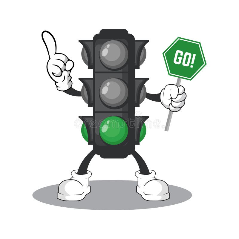 Go Traffic Light Cartoon Mascot Collection Stock Vector - Illustration ...