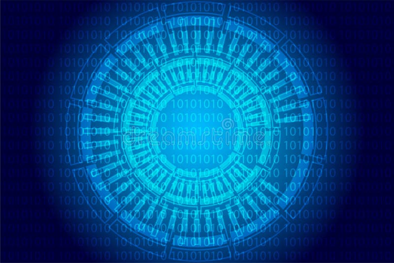 Binary Numbering Code Tunnel Abstract Background Vector Stock ...