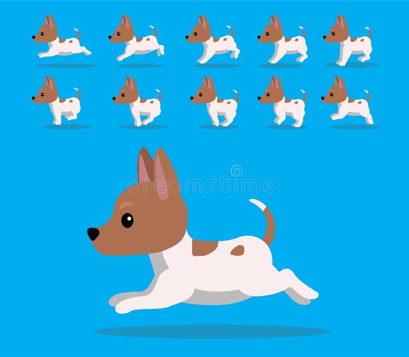 Animal Animation Sequence Dog Tenterfield Terrier Cartoon Vector Stock ...