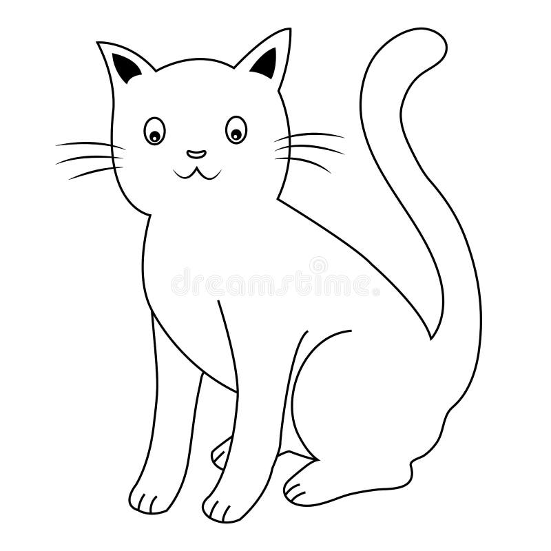 Outlined Elephant for Coloring Books Stock Vector - Illustration of ...