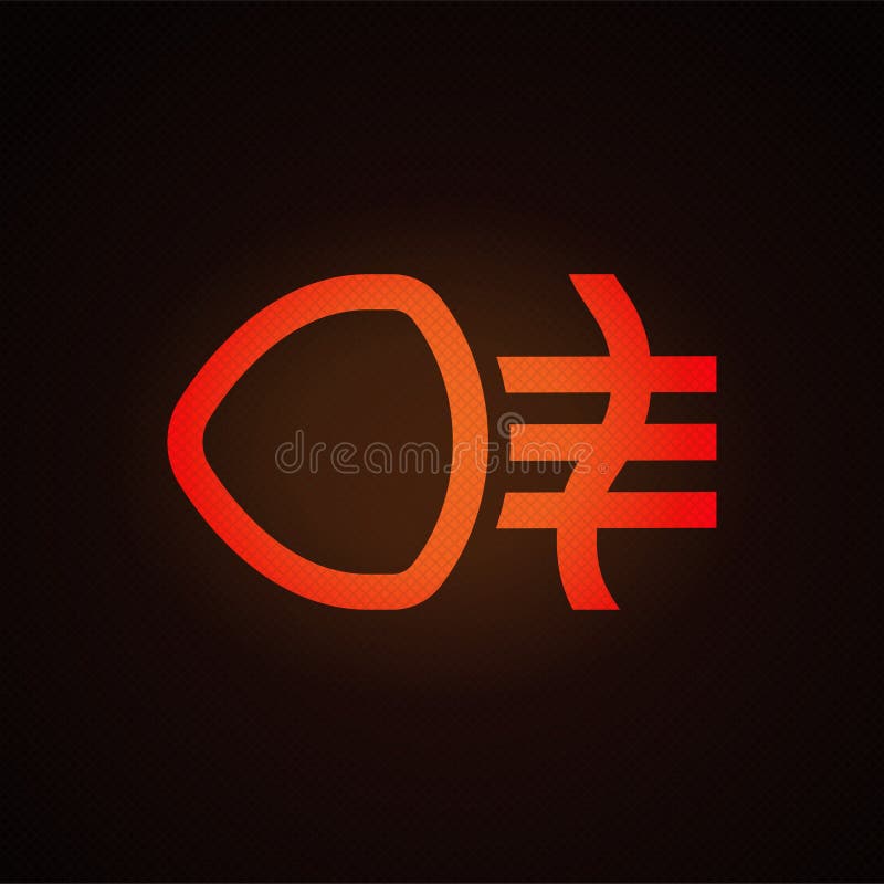 Fog warning light stock vector. Illustration of condensation - 201726350