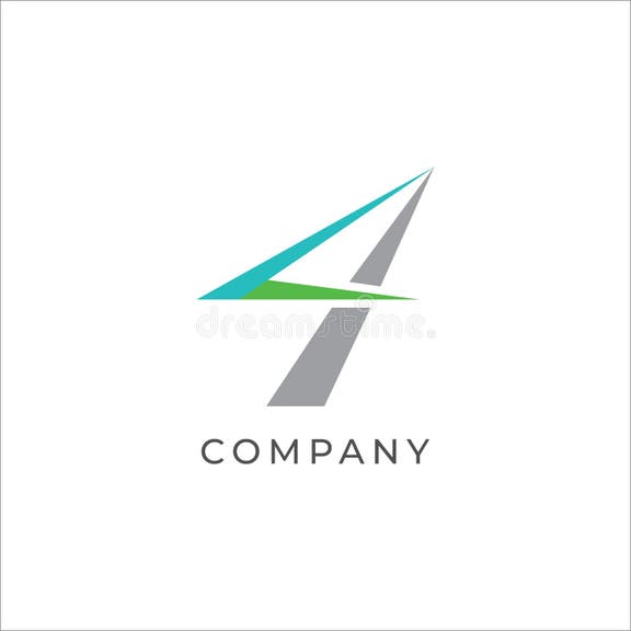 Number 4 Vector Logo. Business Logo Stock Vector - Illustration of ...