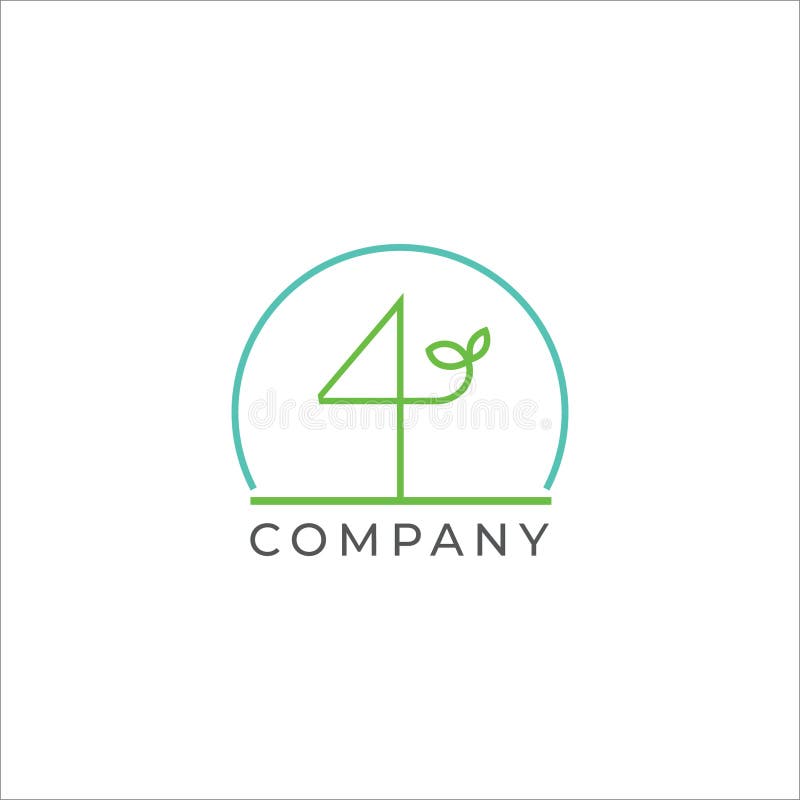 Number 4 Vector Logo. Business Logo Stock Vector - Illustration of ...