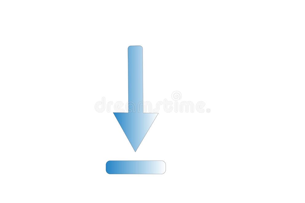 An Arrow Facing Down Illustrator Vector Design Stock Illustration ...