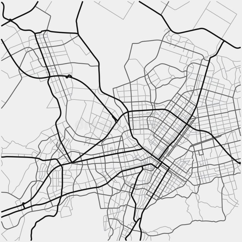 City Map. Line Scheme of Roads. Town Streets on the Plan. Urban ...