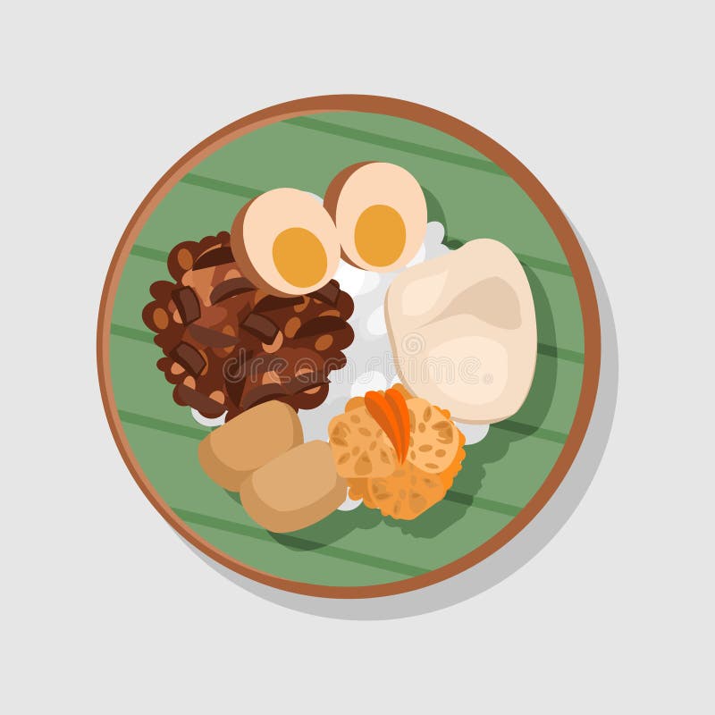 Nasi Gudeg Krecek, Traditional Food from Yogyakarta Indonesia Stock ...