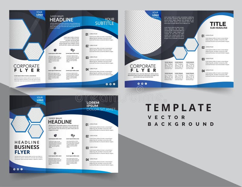 Blue Elegance Business Trifold Business Leaflet Brochure Flyer Template ...