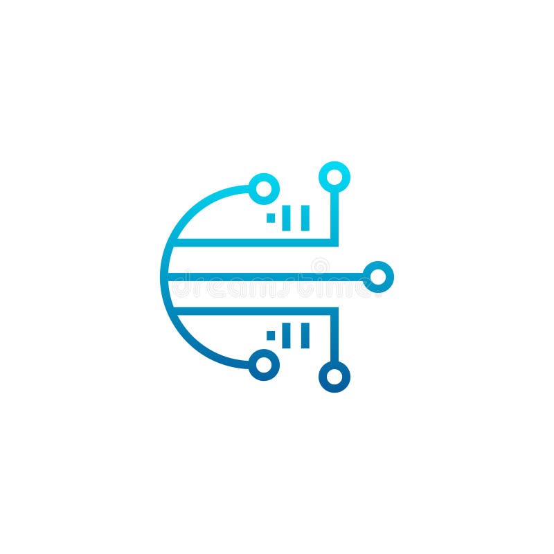 Abstract Creative Technology Logo, Design Concept, Emblem, Icon, Flat ...