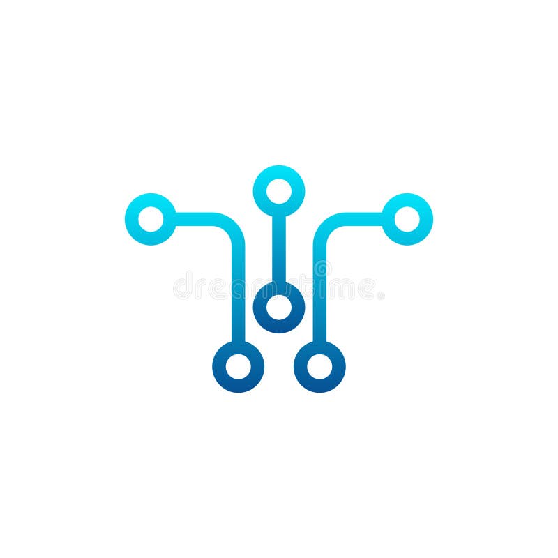 Abstract Creative Technology Logo, Design Concept, Emblem, Icon, Flat ...