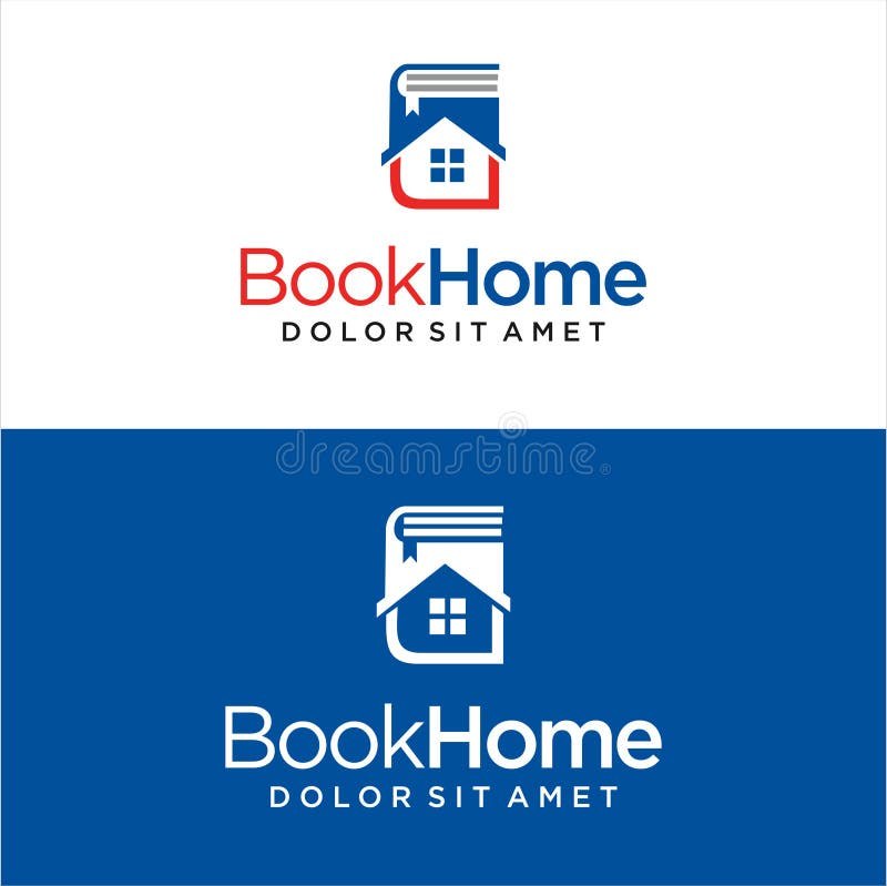 Unique Book House Realty Logo Design Template. Library Logo Book Home ...