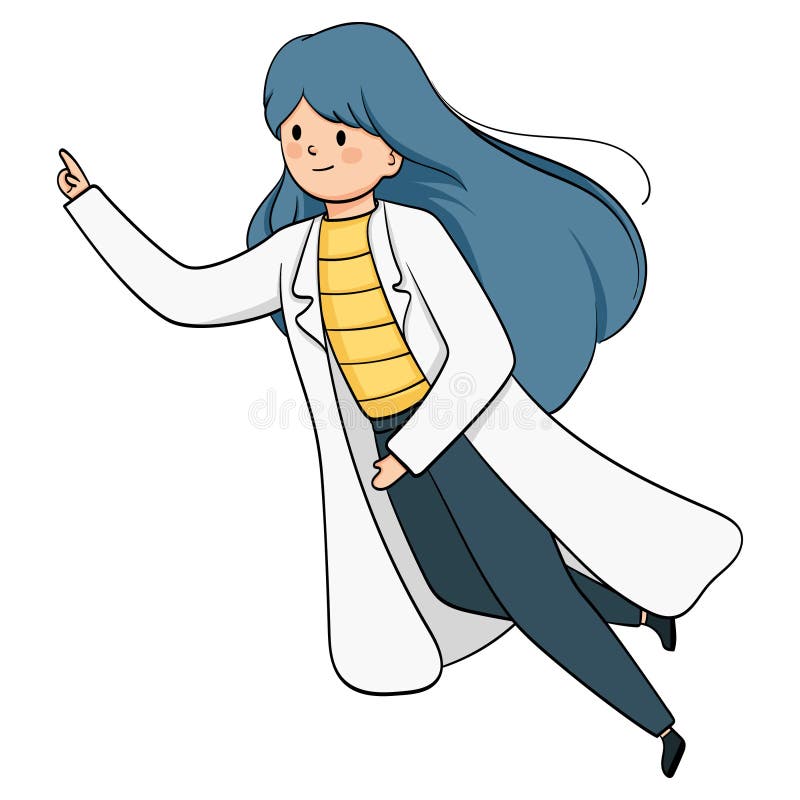 Cute Doctor Wears a Bag and Greets Someone. Stock Illustration ...