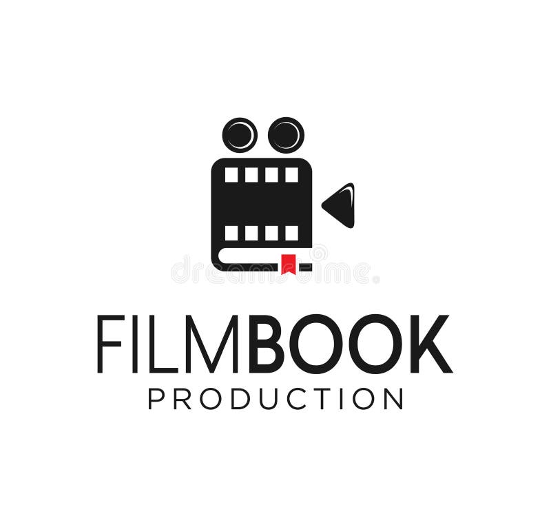 Film Movie Book Logo Cinema Symbol Stock Vector. Library Movie Logo ...