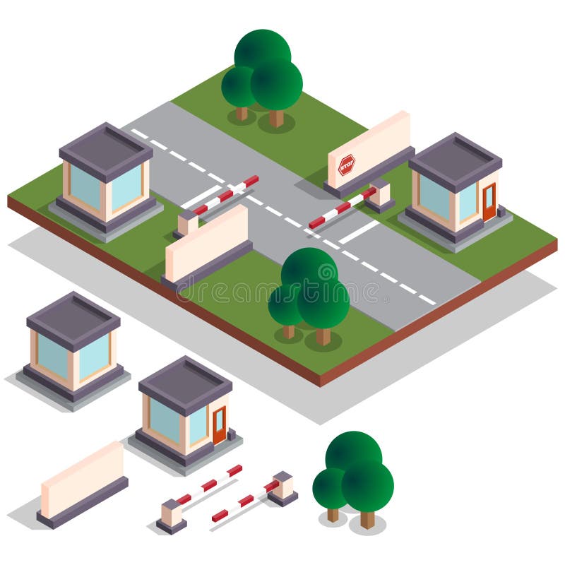 Checkpoint. stock vector. Illustration of protection - 202627821