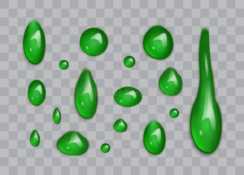 Green Drops Isolated on Dark Background Vector Stock Vector ...