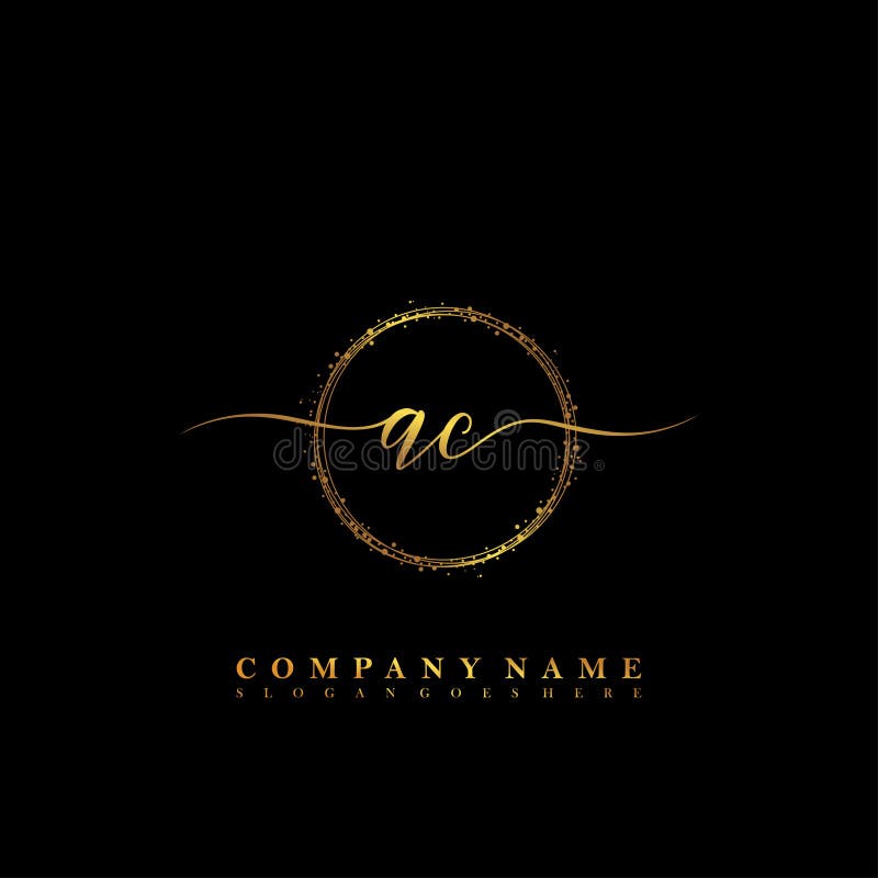 Initial Letter AC Beauty Handwriting Logo Vector Stock Vector ...
