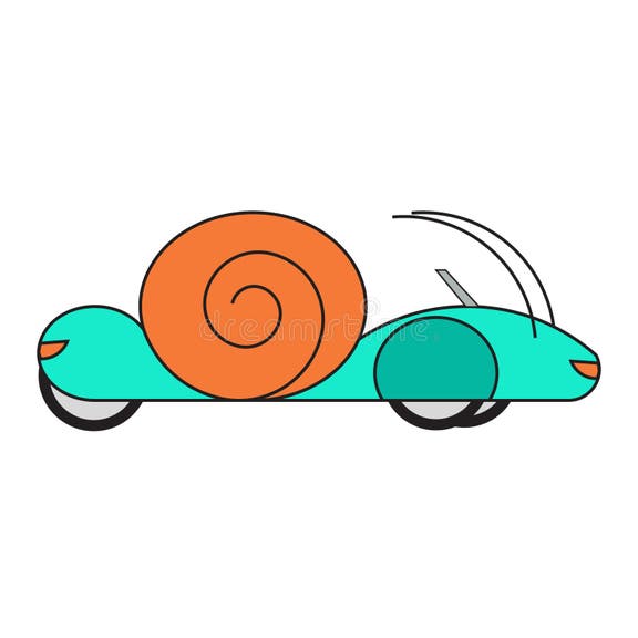 Fast Snails Car for Animal Race Stock Vector - Illustration of formula ...