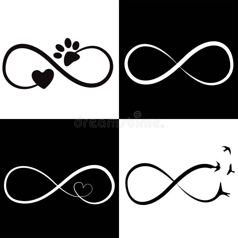 Infinity Sign Paw Print Stock Illustrations – 49 Infinity Sign Paw ...