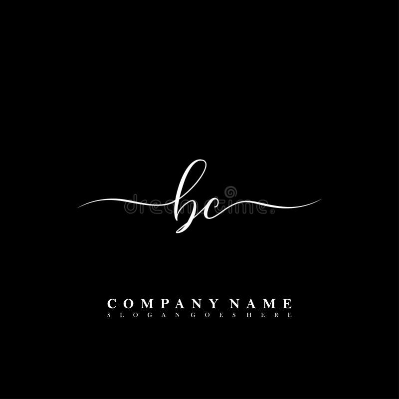 Initial Letter BC Beauty Handwriting Logo Vector Stock Vector ...