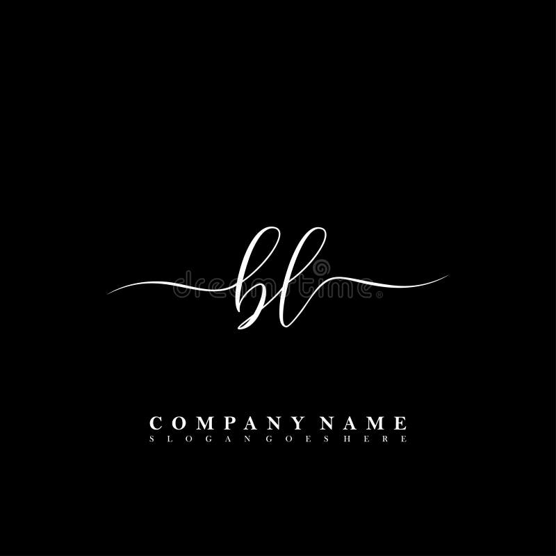 Initial Letter BL Beauty Handwriting Logo Vector Stock Vector ...