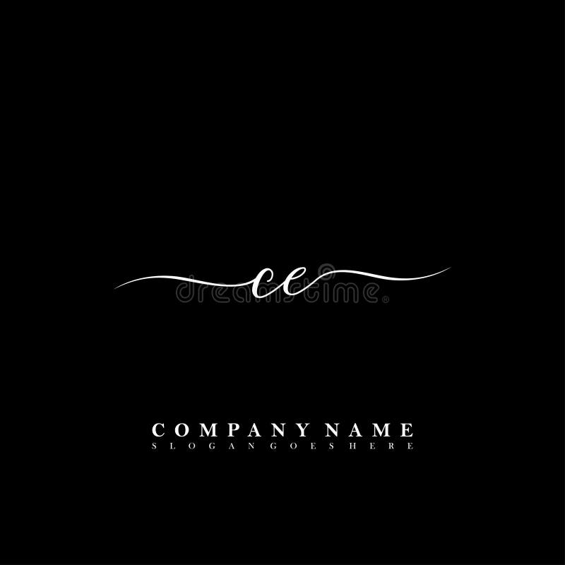 Initial Letter CE Beauty Handwriting Logo Vector Stock Vector ...