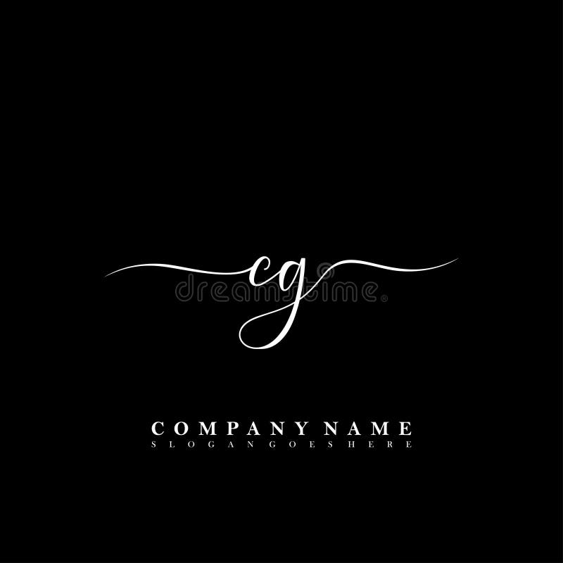 Initial Letter CG Beauty Handwriting Logo Vector Stock Vector ...