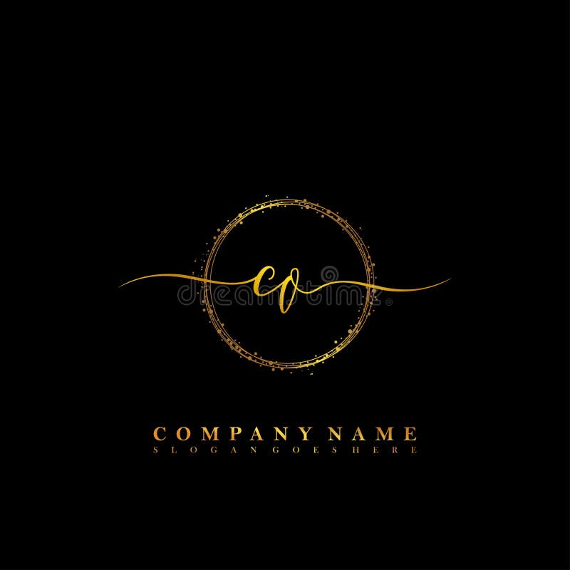 Initial Letter CO Beauty Handwriting Logo Vector Stock Vector ...