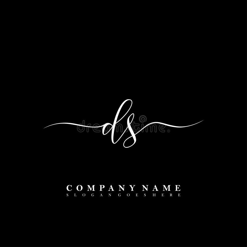 Initial Letter DS Beauty Handwriting Logo Vector Stock Vector ...