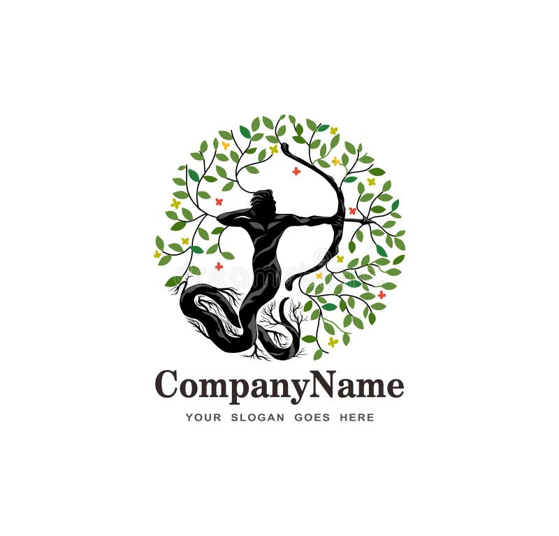 Dryad Tree Logo Isolated. Mythology Tree Vector Illustration Stock ...