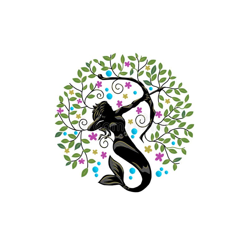 Dryad Tree Logo . Mythology Tree Illustration Stock Illustration ...