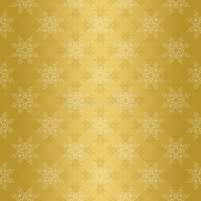 Abstract Festive Pattern with White and Gold Christmas Star Texture on ...