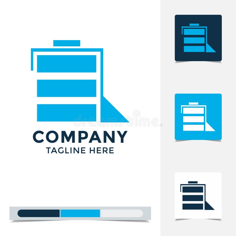Abstract Battery Logo Design Template Stock Vector - Illustration of ...