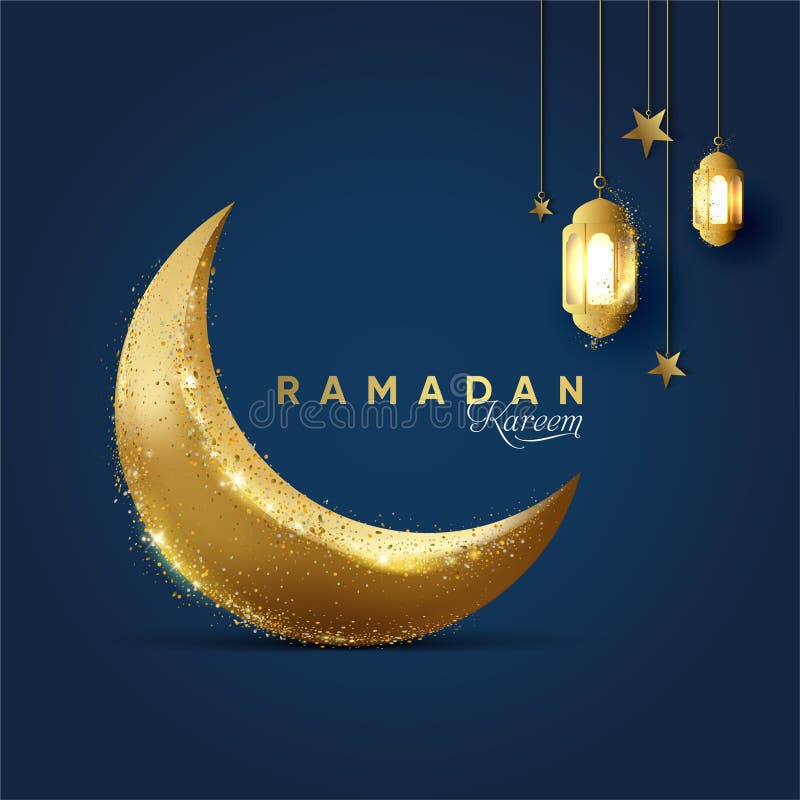 Islamic Lantern Composed Star Dust Particles with Text of Ramadan ...
