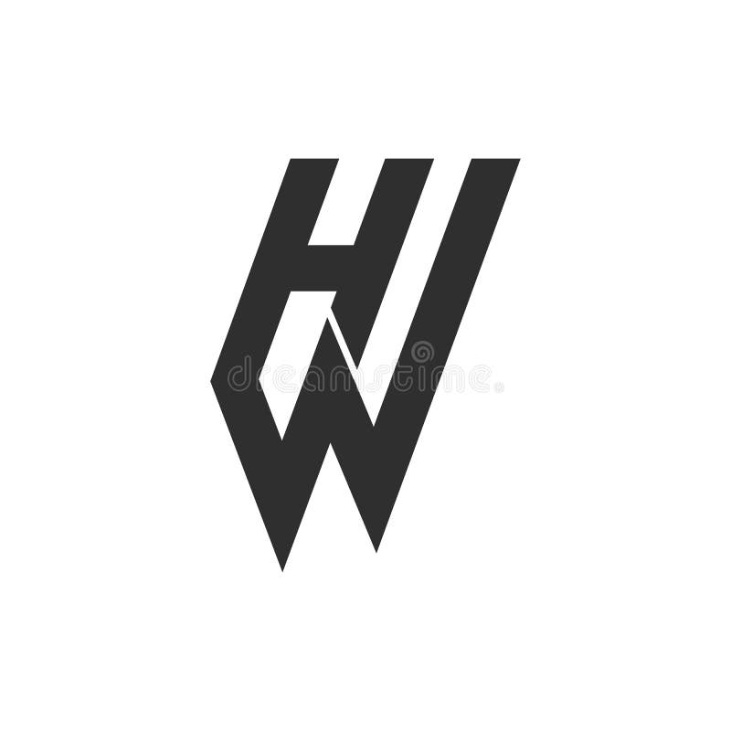 Initial Letter Wh Logo or Hw Logo Vector Design Template Stock Vector ...