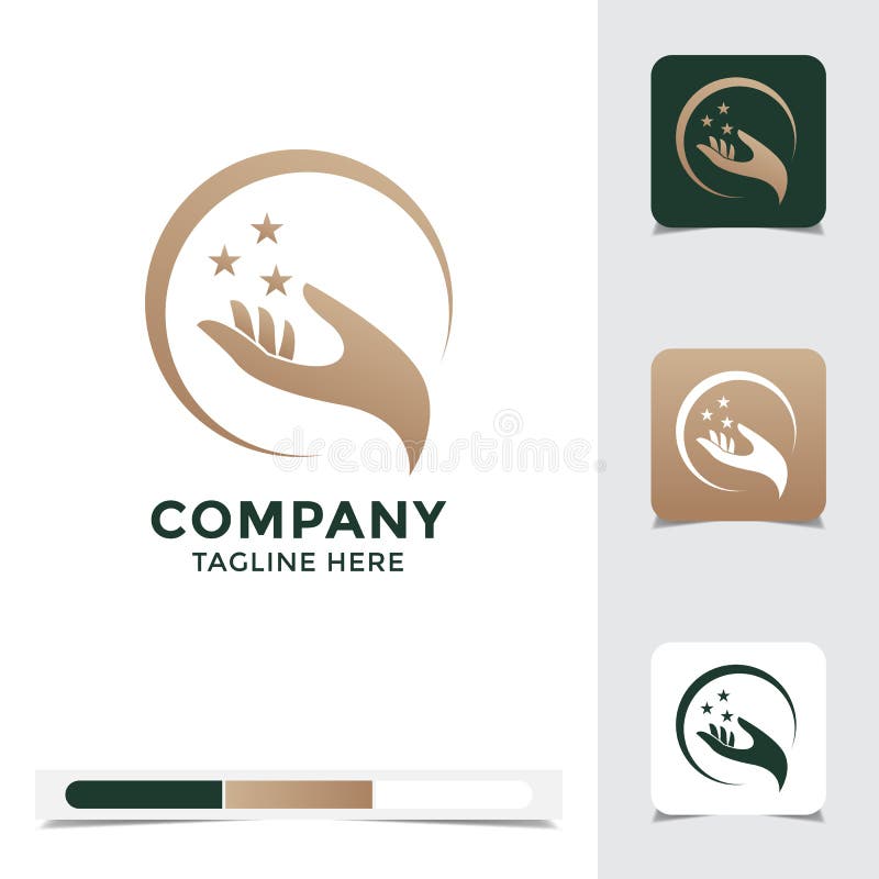 Logo Vector Design of Abstract Hand Stock Vector - Illustration of ...
