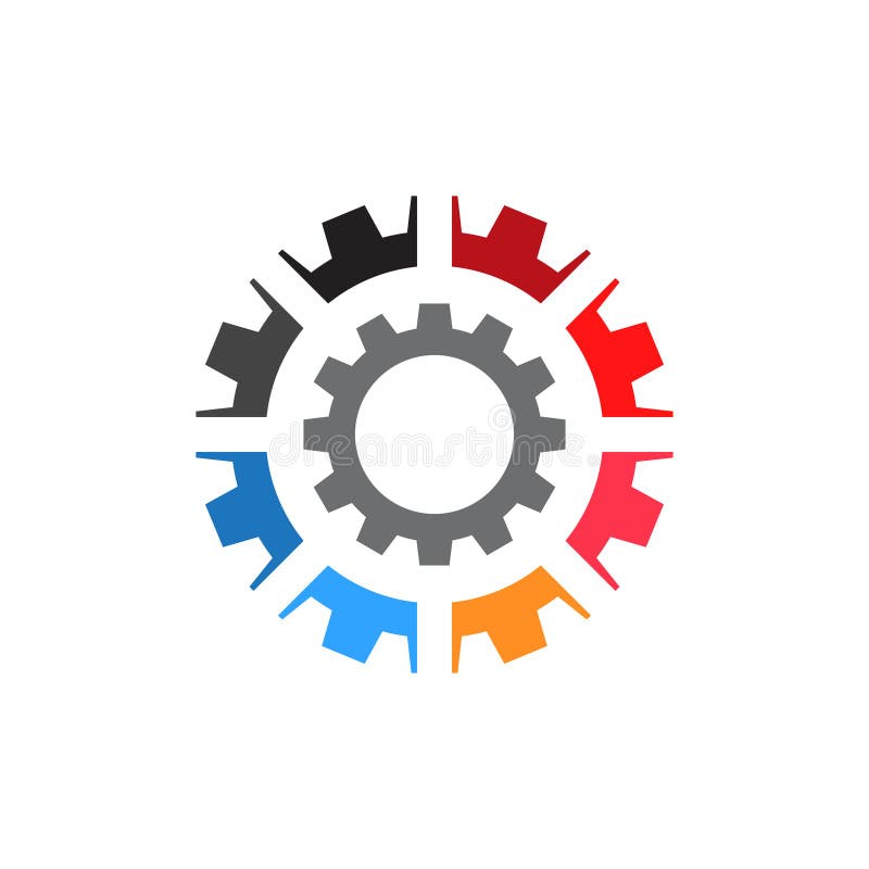 Gear Logo Template Vector Icon. Abstract Gear Sing on White Background ...