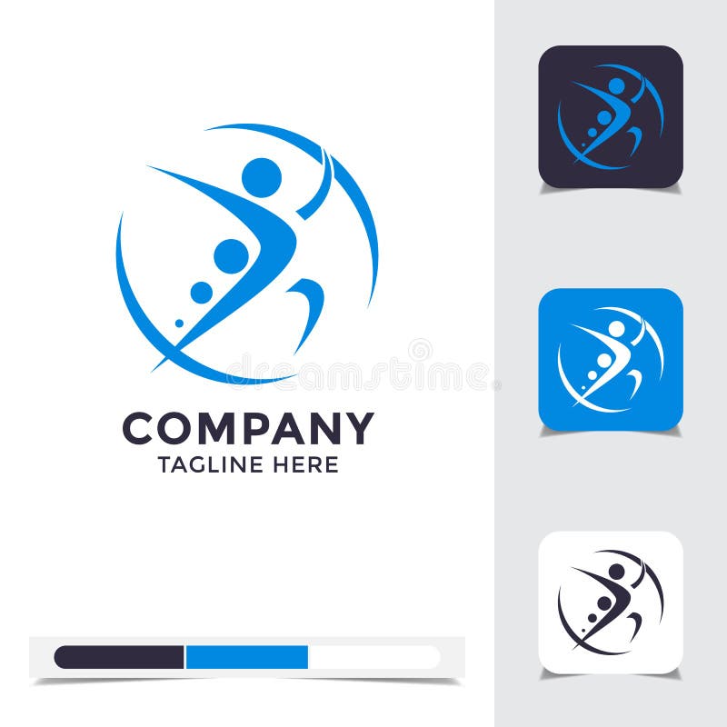 Logo Vector Design of Physical Fitness Stock Vector - Illustration of ...