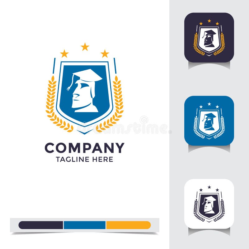 Logo Vector Design of Abstract University Stock Vector - Illustration ...