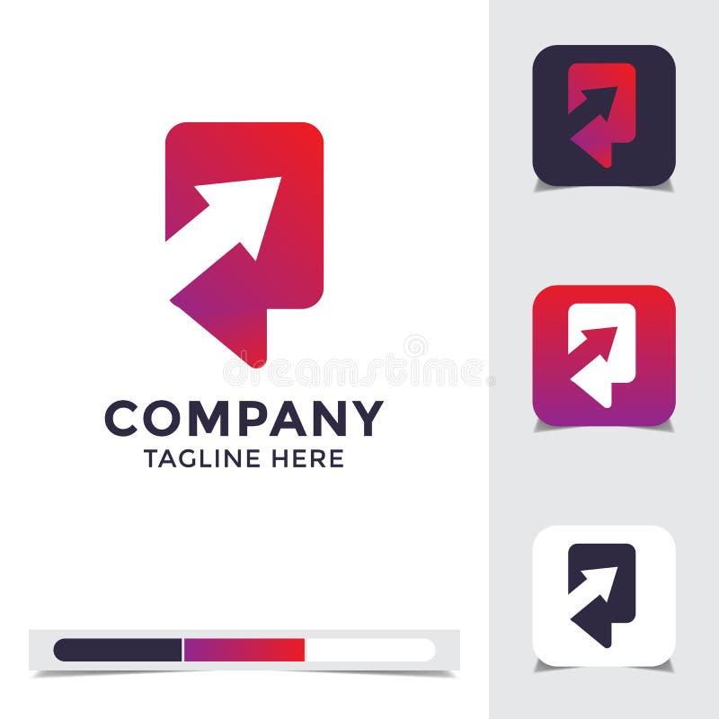 Logo Vector Design of Abstract Acceleration Stock Vector - Illustration ...