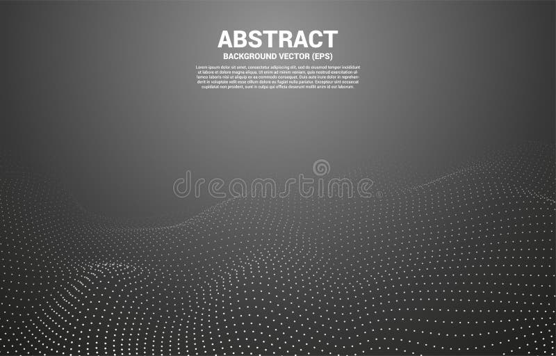 Digital Contour Curve Dot and Line and Wave with Wireframe . Stock ...