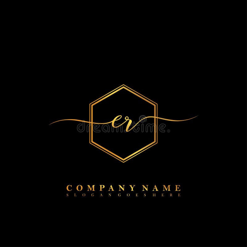 Initial Letter ER Beauty Handwriting Logo Vector Stock Vector ...