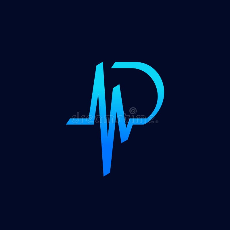 Memorable Initial P Pulse Logo Stock Vector - Illustration of equalizer ...
