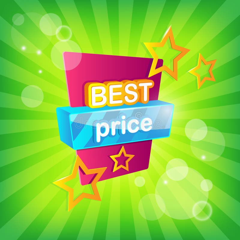 Best Price Commercial Tag with Highlights and Stars Stock Vector ...