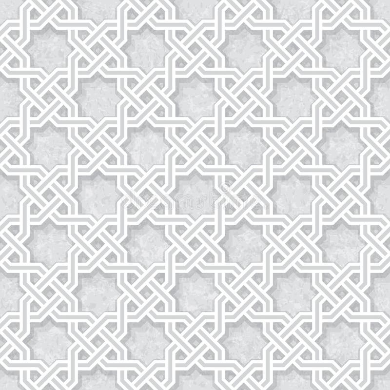 Geometric Pattern with Grunge Light Grey Background, Vector ...