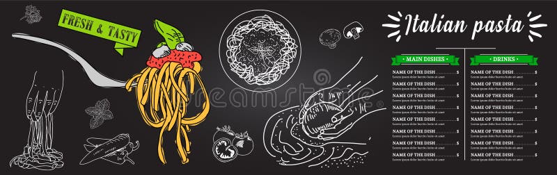 Italian spaghetti. Vector. stock vector. Illustration of healthy ...