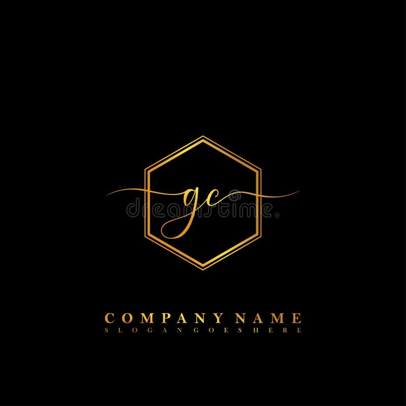 Initial Letter GC Beauty Handwriting Logo Vector Stock Vector ...