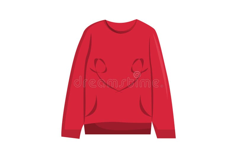 Red Sweater Vector for Women Stock Vector - Illustration of choose ...
