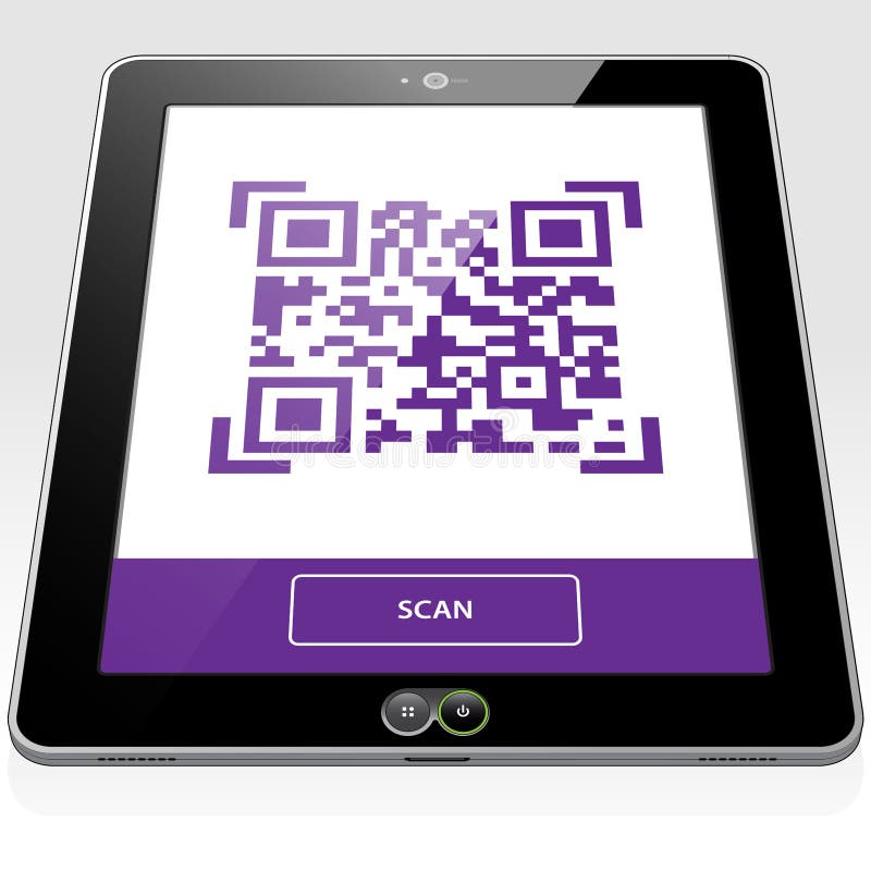 QR Code Scanner - Tablet PC Stock Vector - Illustration of reader ...
