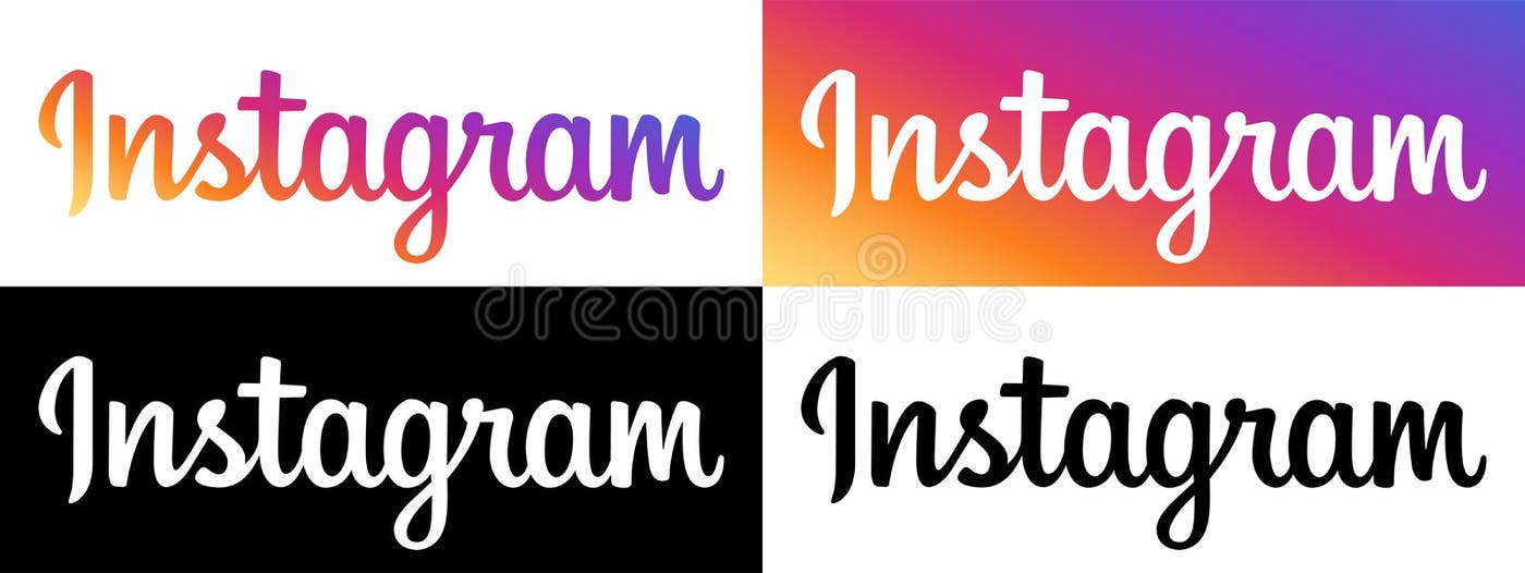 Instagram Text Logo Stock Illustrations – 4,796 Instagram Text Logo ...