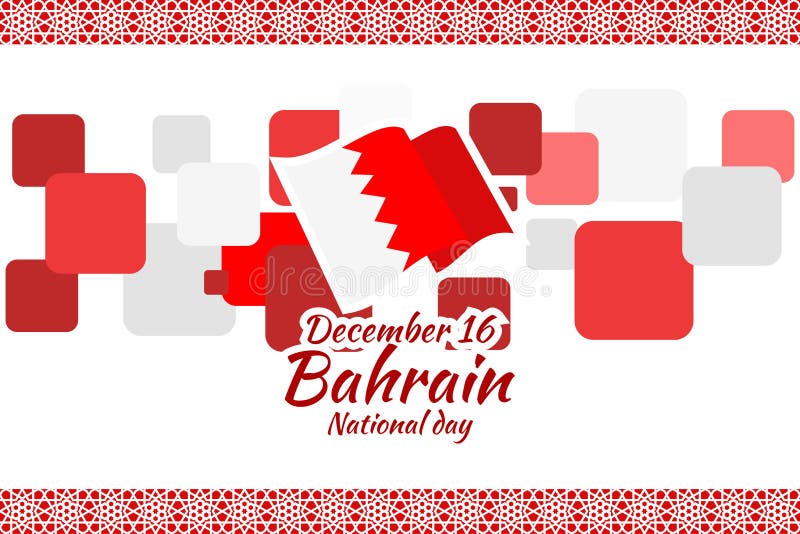 December 16. Happy National Day of Bahrain Vector Illustration Stock ...