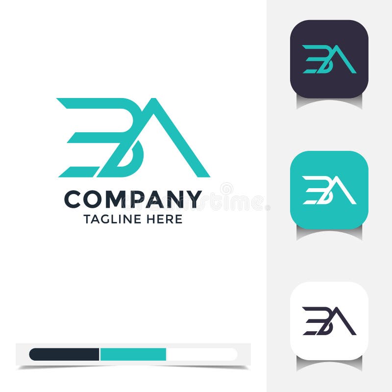 Logo Design of Abstract Initial BA Stock Vector - Illustration of ...